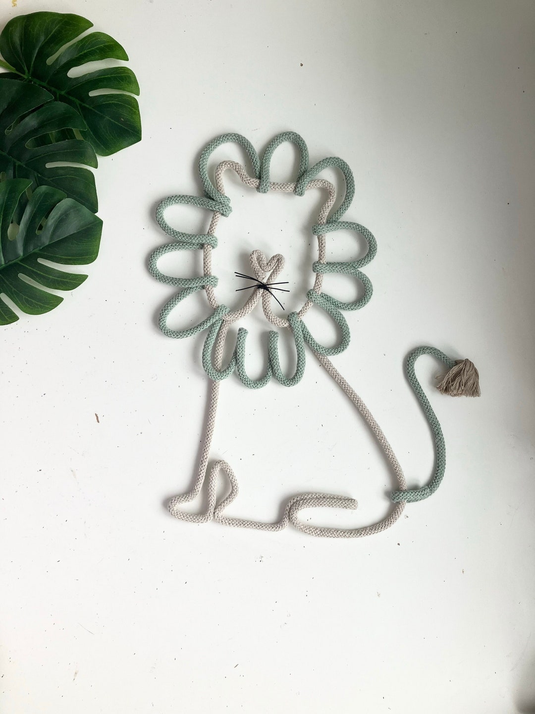 Rope Lion With Mane for Kids Room Decoration , Ideal for Safari Theme ...