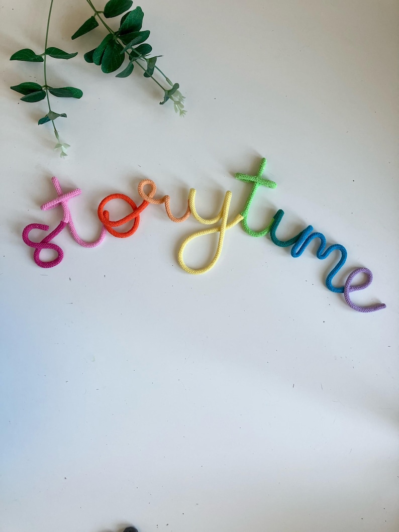 Bright Storytime Wall Sign Reading Corner Art Colorful Book Nook Decor ...
