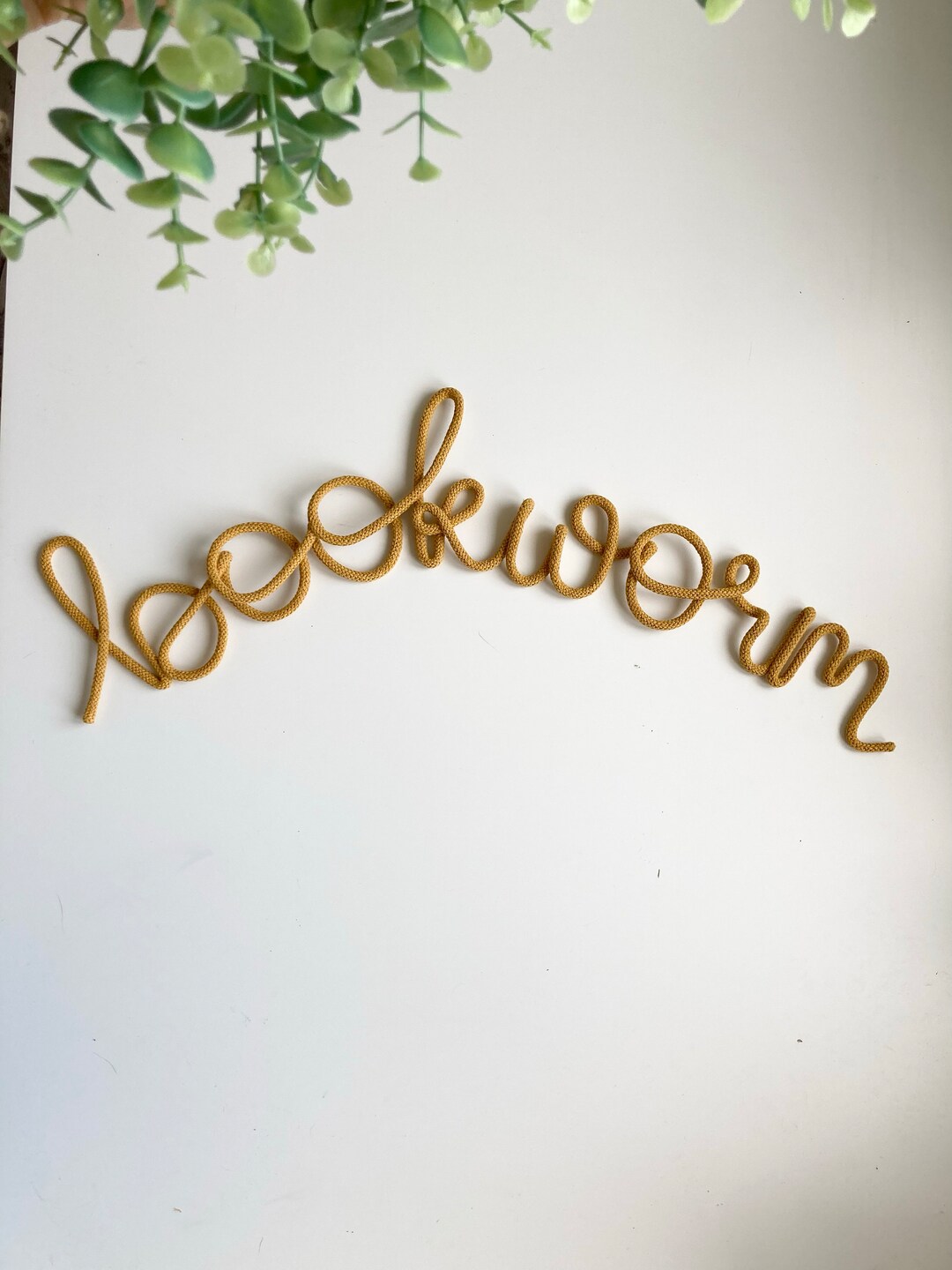 Curved Whimsical Bookworm Sign for Cozy Reading Corners - Perfect Gift ...