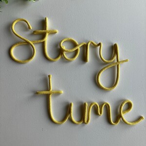 Story Time Wall Rope Wire Words for Nursery , Kids Room , Reading ...