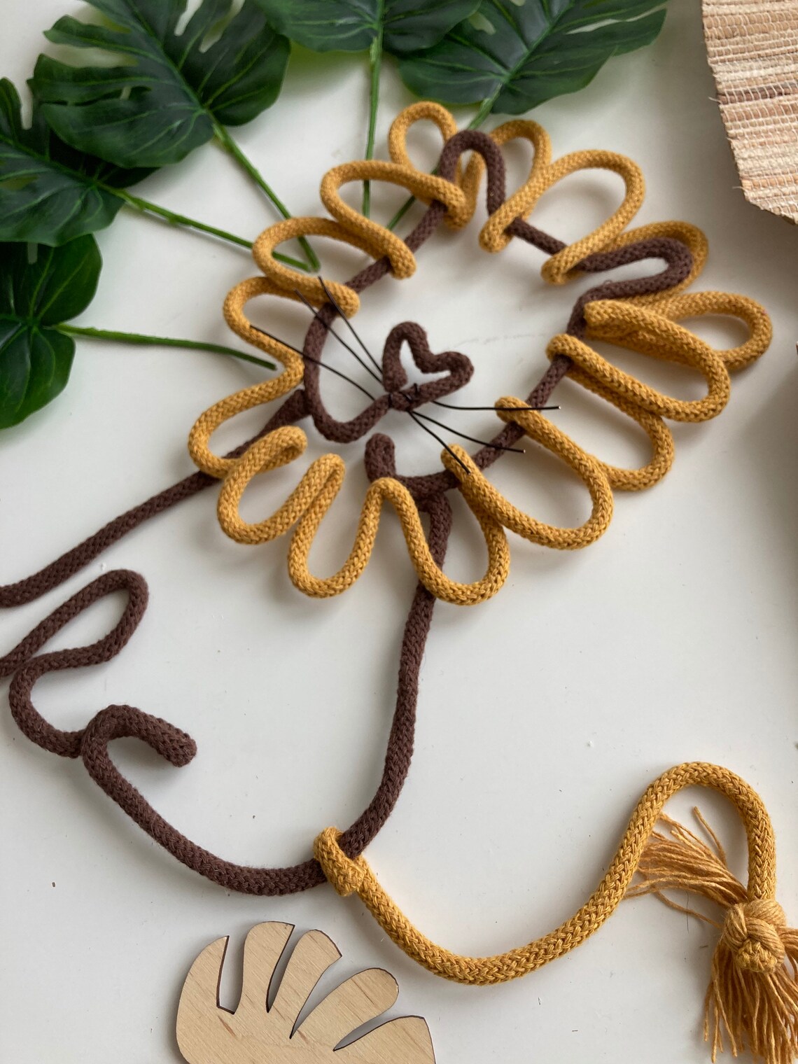 Knit Wire Lion Decor Safari Nursery Playroom Kids Room Wall | Etsy