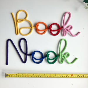 Multicolored Book Nook Sign for Reading Corner Decor - Etsy