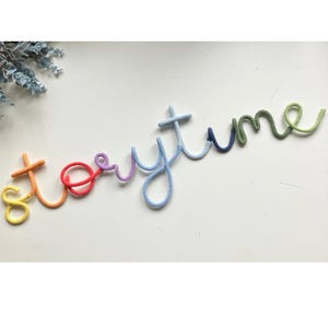 Cute Pastel Rainbow Storytime Sign - Kids Reading Corner and Nursery ...