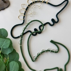 Set of Two Knitted Wire Dinosaurs Nursery Kids Bedroom Wall Decor - Etsy