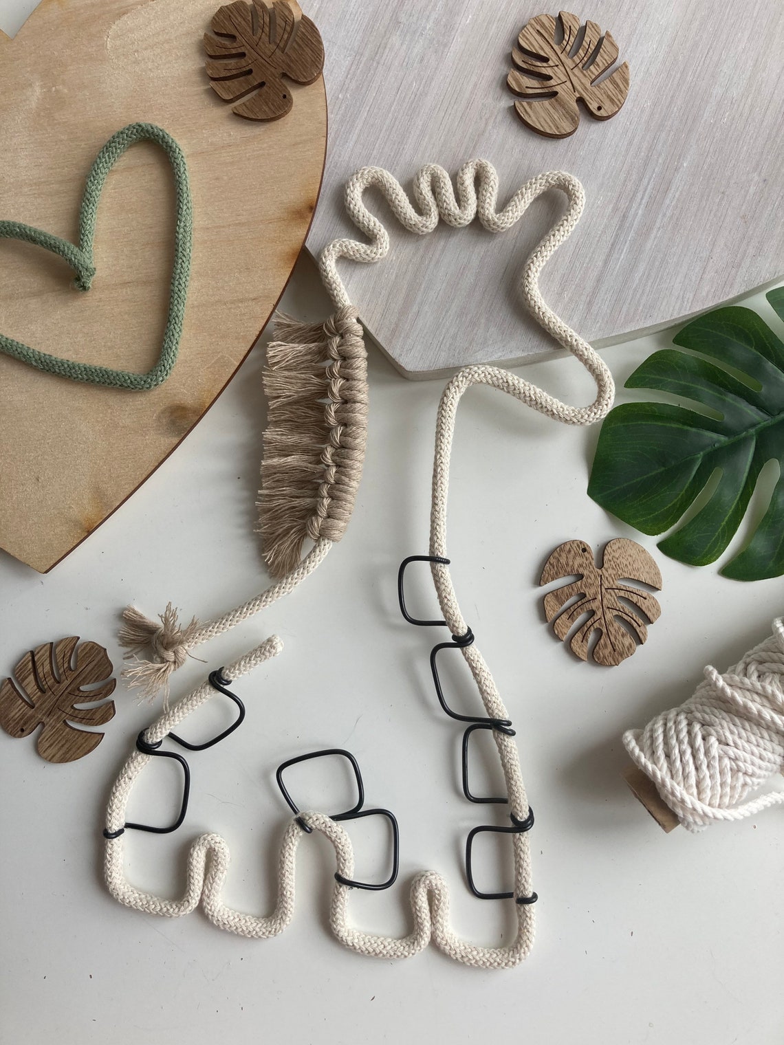 Neutral Knit Rope Wire Giraffe Kids Bedroom Decor Safari - Etsy