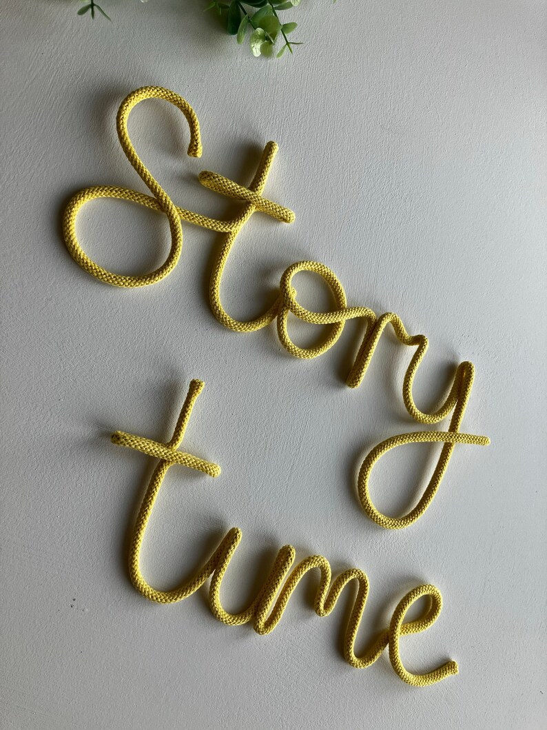 Story Time Wall Rope Wire Words for Nursery , Kids Room , Reading ...