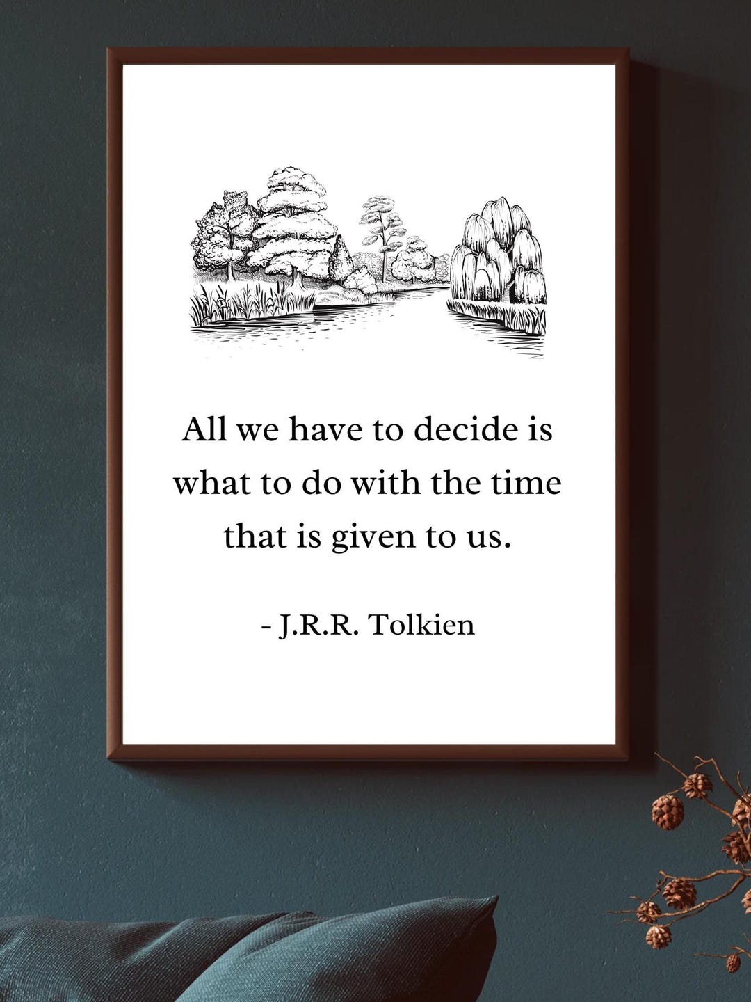 J.R.R. Tolkien Quote Poster: Dark Academia Literary Art (digital ...