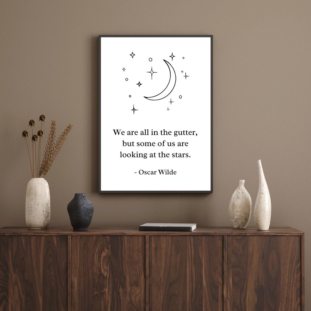 Oscar Wilde Quote Print: Dark Academia Literary Art (digital Download ...