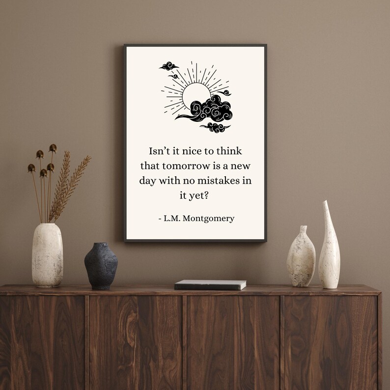 Anne of Green Gables Quote Poster: L.M. Montgomery Literary Art ...