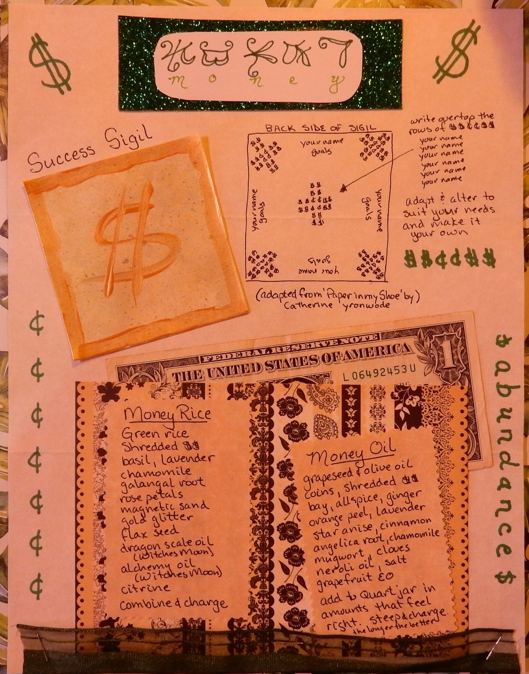 Money Grimoire / BOS Printable - Etsy