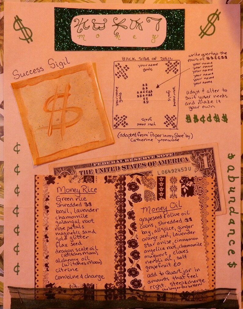 Money Grimoire / BOS Printable - Etsy