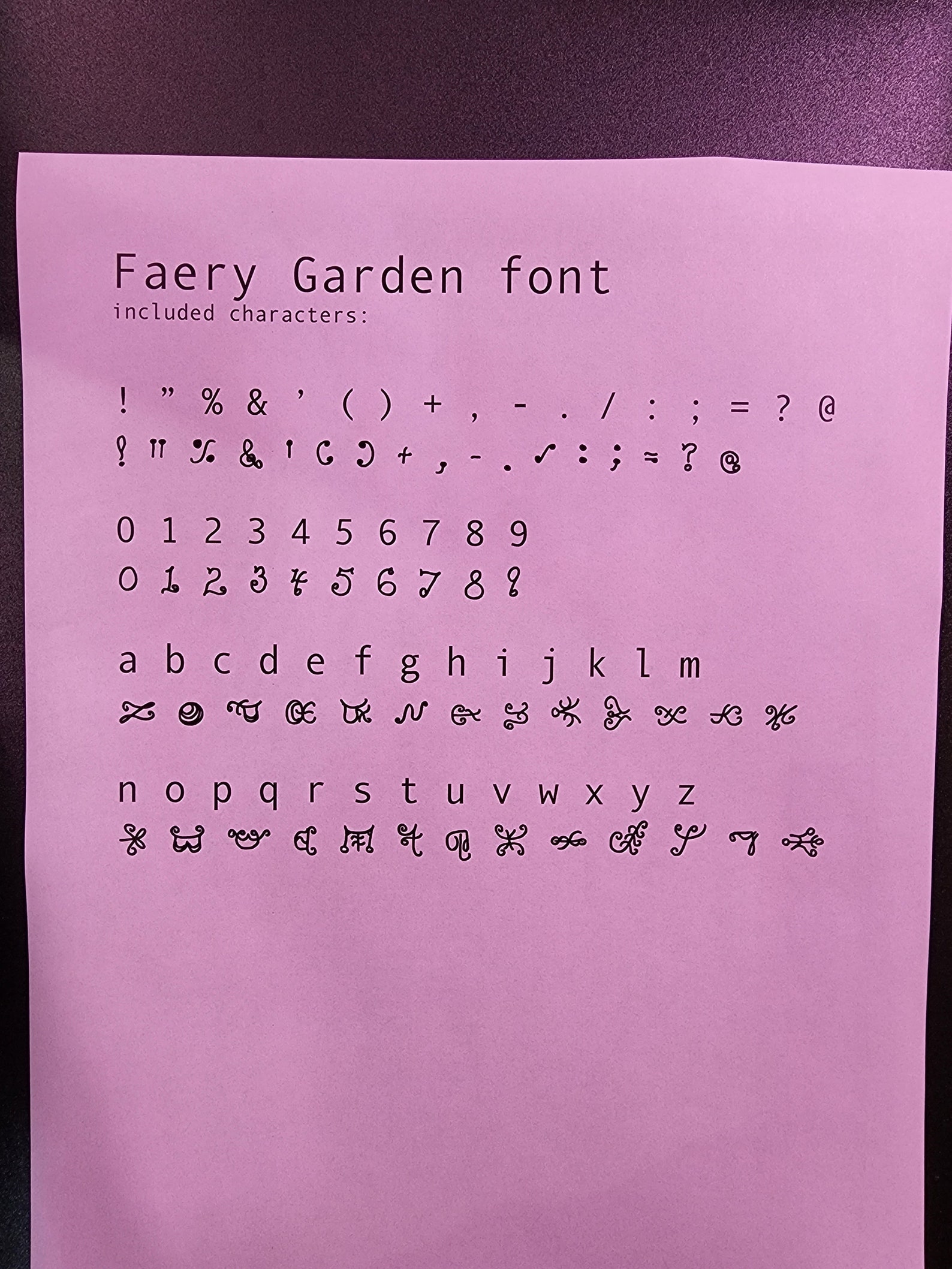 Faery Font Plus Faery Alphabet Scrapbook Page - Etsy