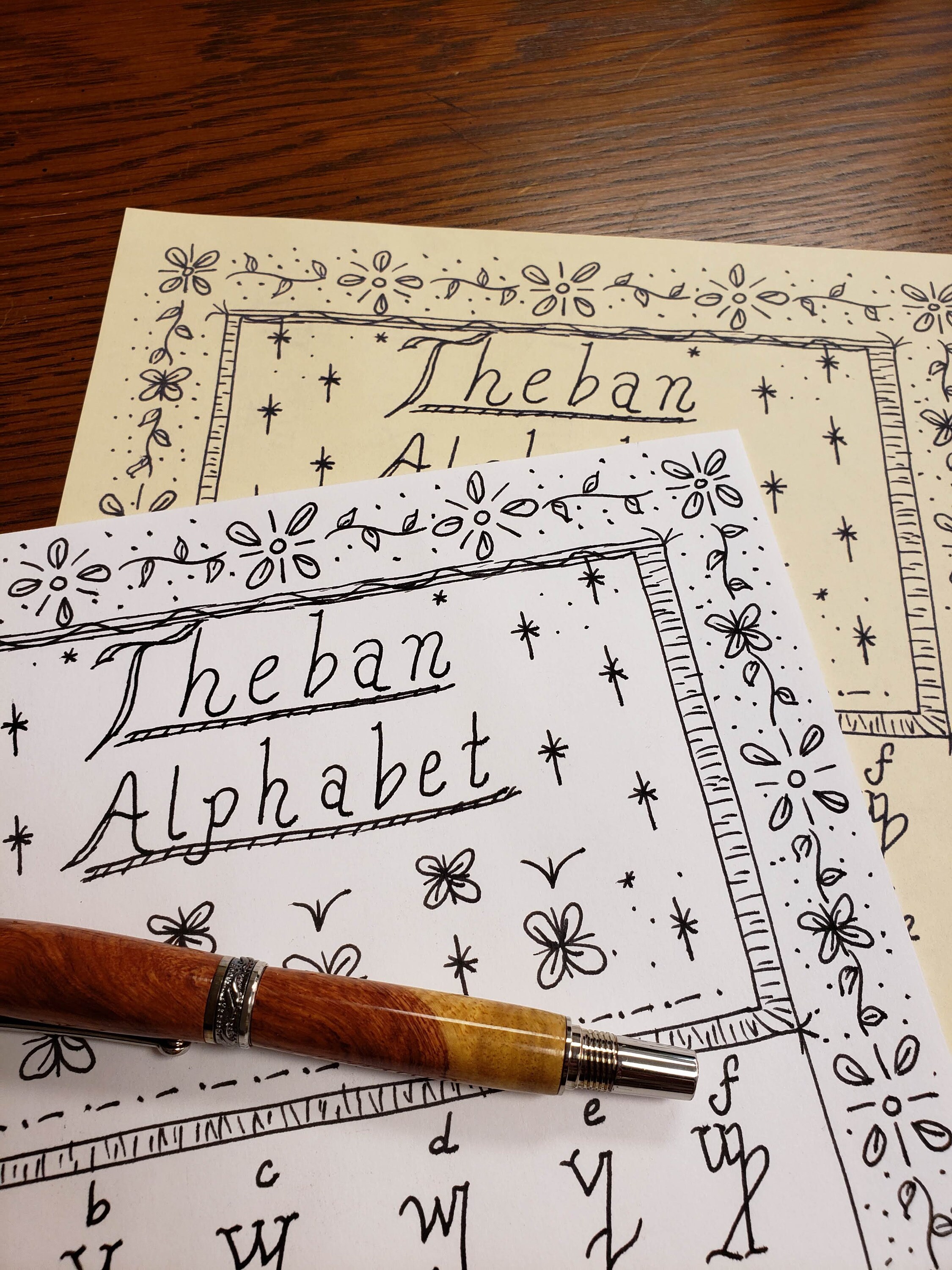 Theban Alphabet, BOS, Scrapbook, Printable - Etsy