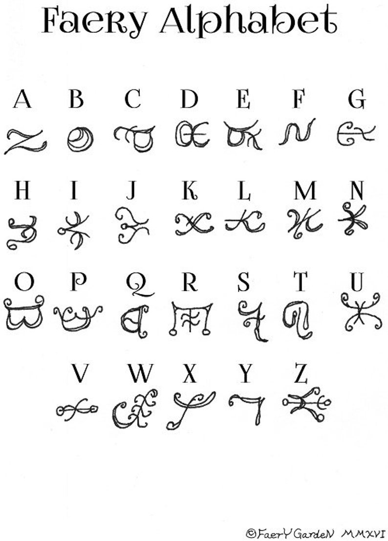 Faery Font Plus Faery Alphabet Scrapbook Page - Etsy