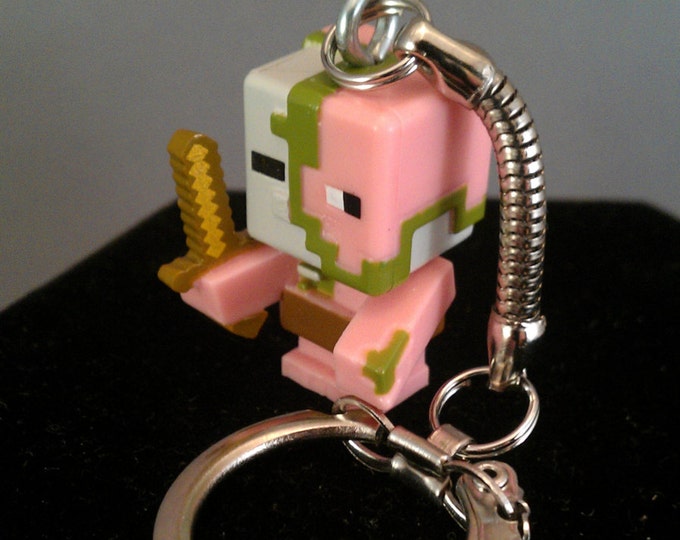 Minecraft Zombie Pigman Latching Keychain Mini Figure - Etsy