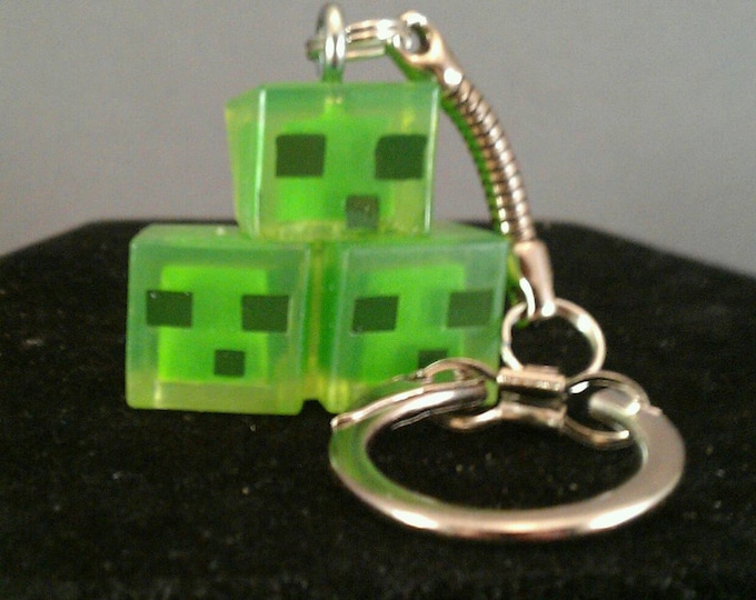 Slime Cubes, Minecraft, Latching Keychain, Mini-figure, Series 4 ...