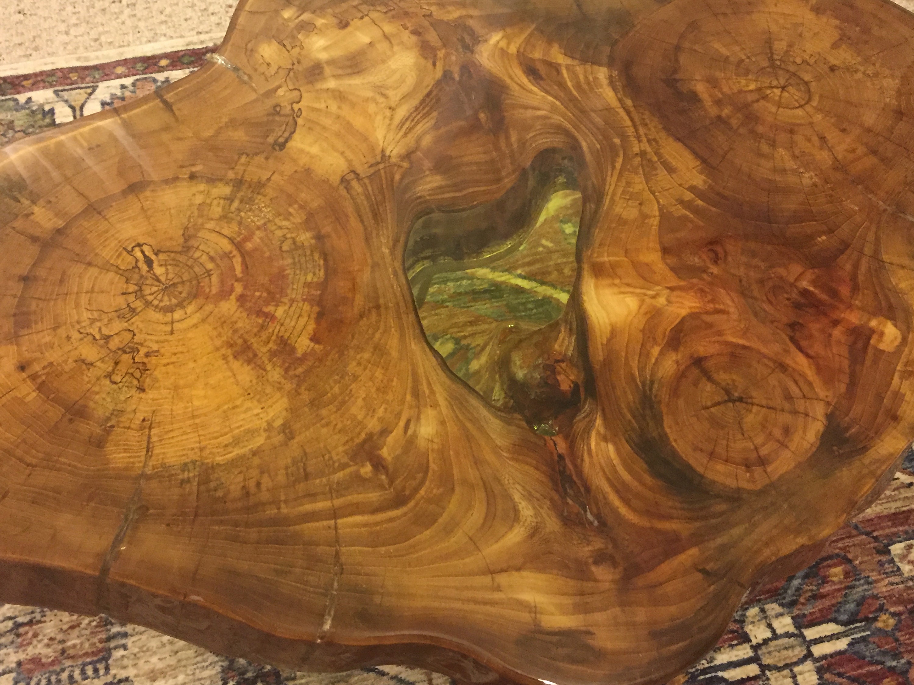 Live Edge Elm Coffee Table With Burl - Etsy