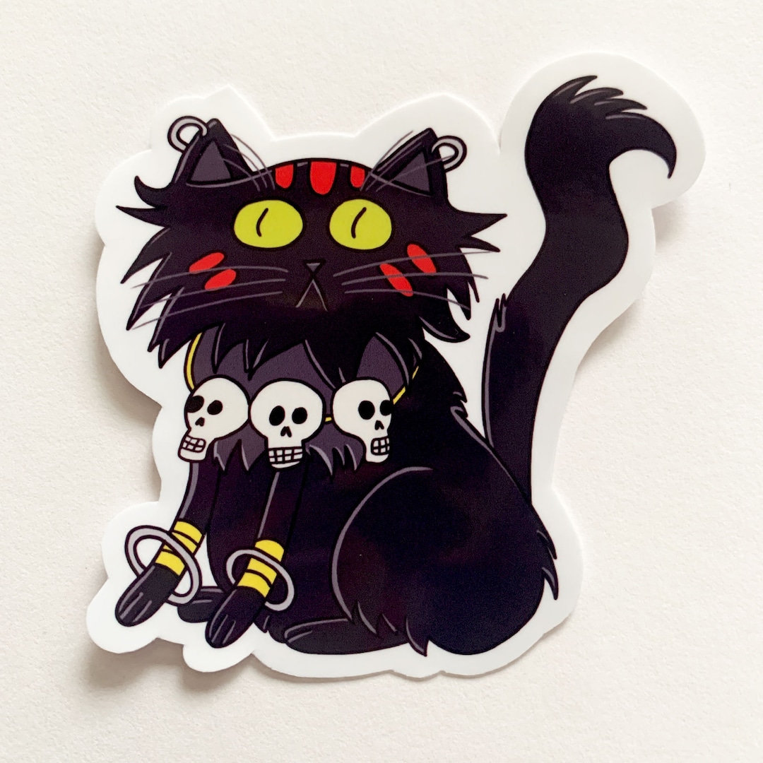 Street Fighter Cat Sticker, Black Cat in the Style of Dhalsim - Etsy