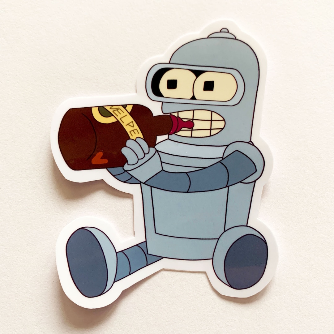 Baby Bender Sticker, Futurama - Etsy