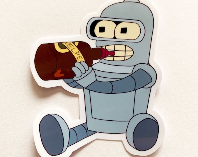 Futurama Baby Bender Sticker Adorable Floating Bender's Son Sticker ...