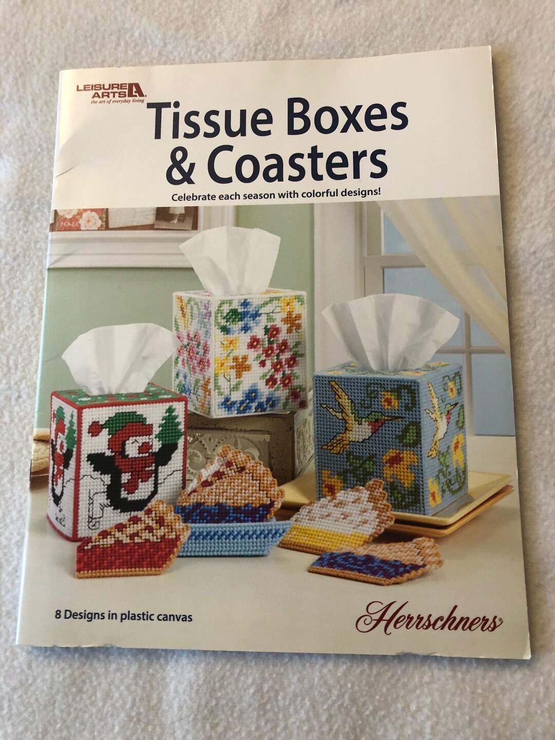 Plastic Canvas Stitching Patterns, Tissue Covers and Coaster, Pattern ...