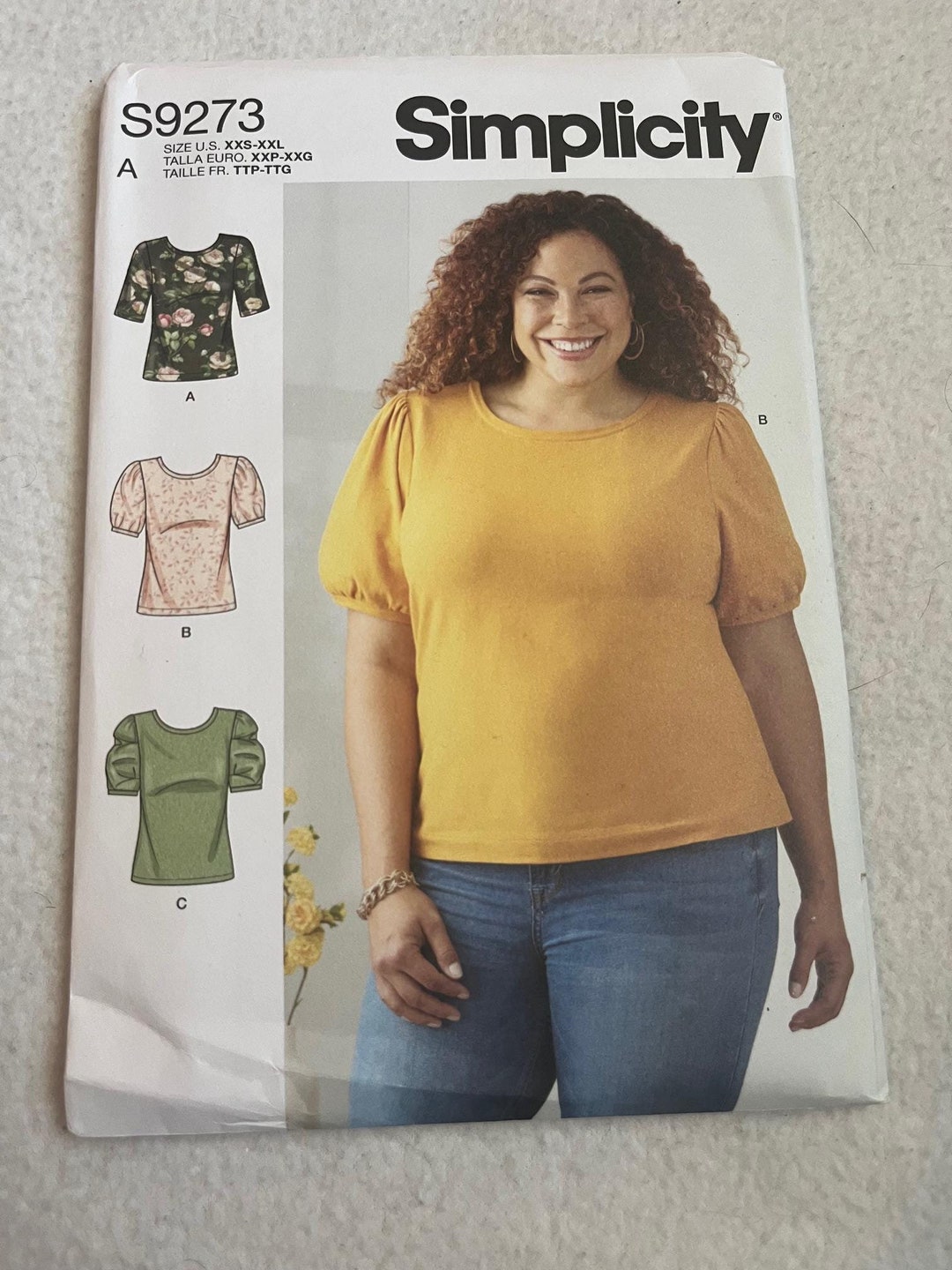 Simplicity Paper Pattern S9273, Womens Short Sleeved Tops - Etsy