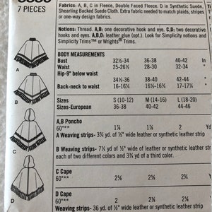 Womans Cape and Poncho Patterns, Simplicity 5330 - Etsy