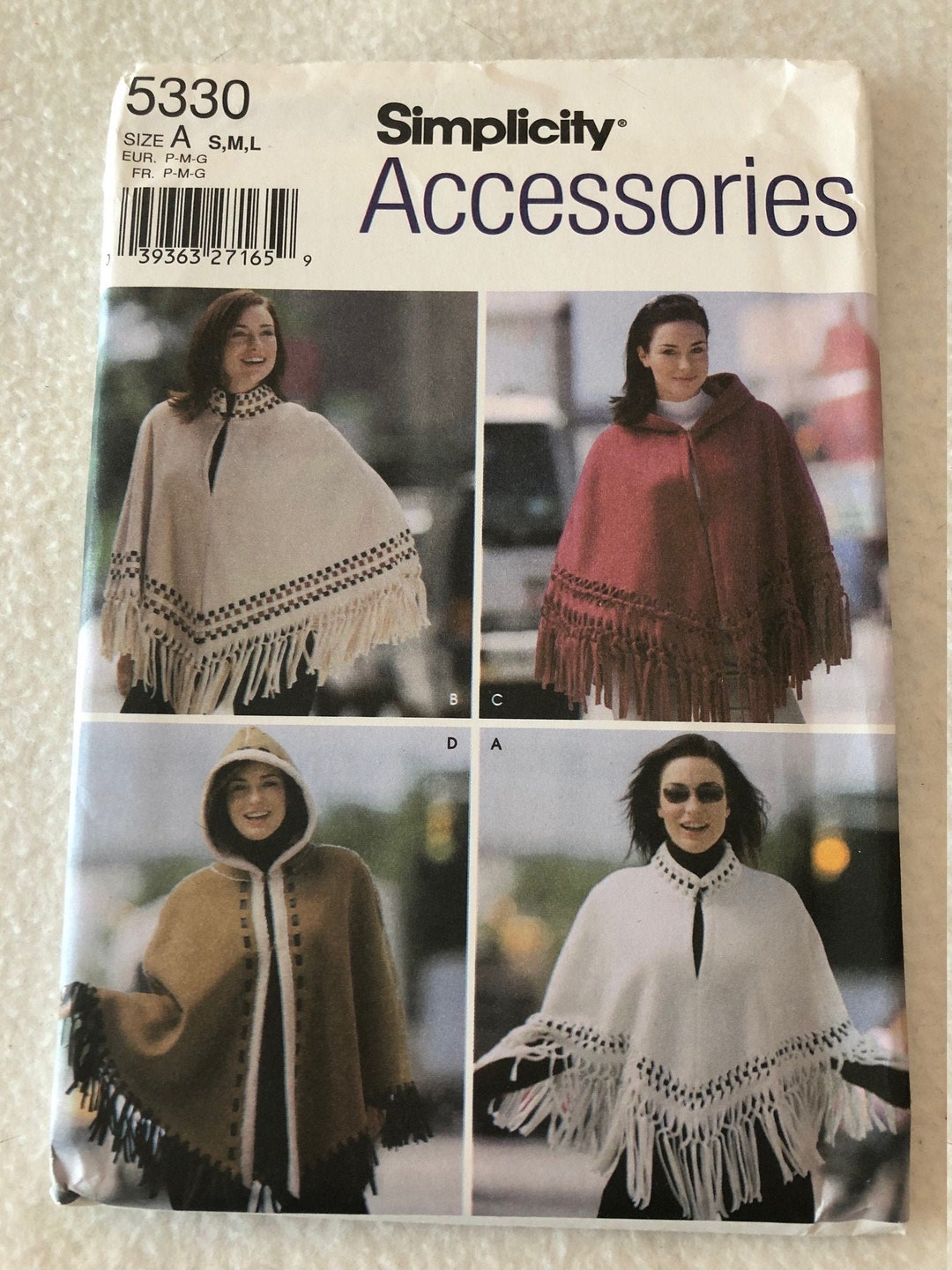Womans Cape and Poncho Patterns, Simplicity 5330 - Etsy