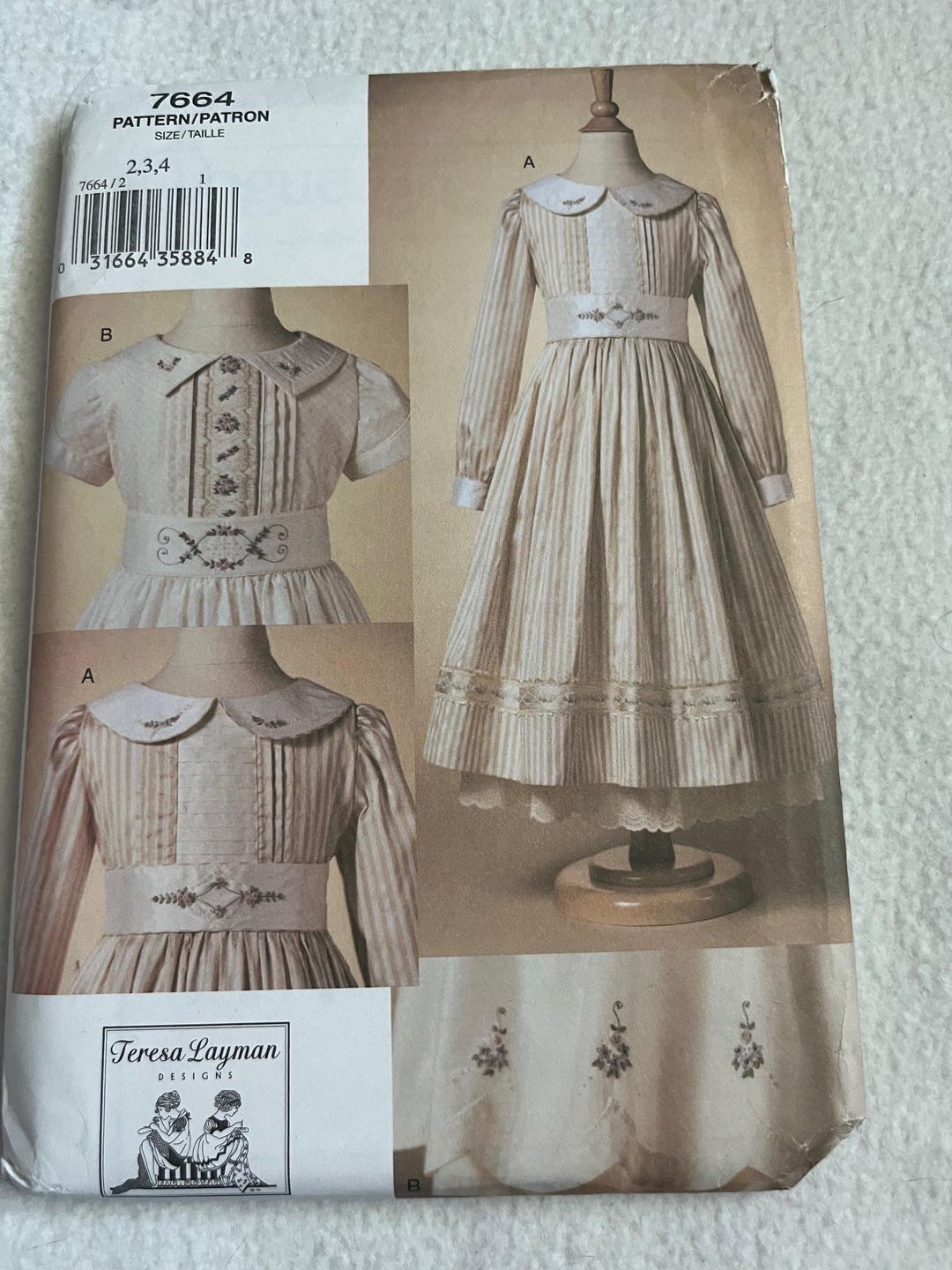 Teresa Layman Designs, Vogue Paper Pattern 7664, Toddler Dress ...