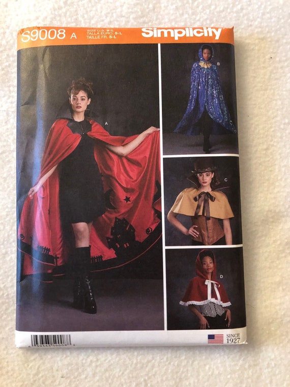 Simplicity Pattern S9008 Womans Civil Costume Cloaks and - Etsy