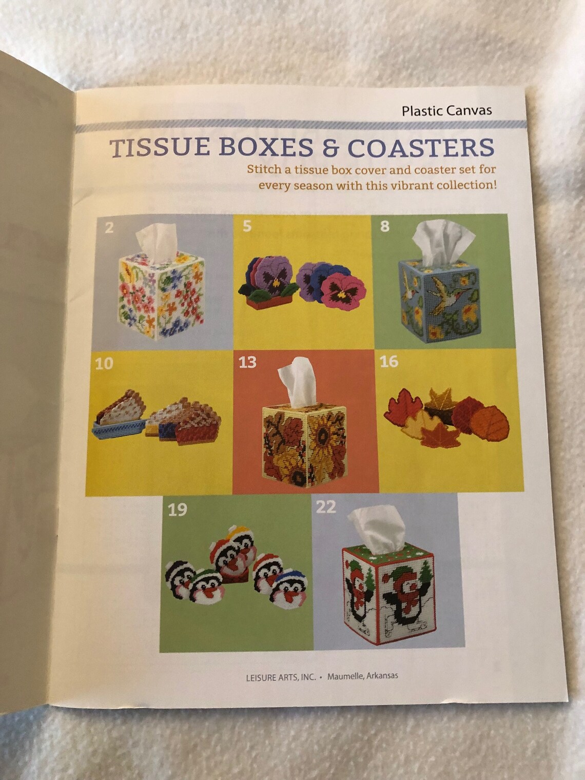 Plastic Canvas Stitching Patterns, Tissue Covers and Coaster, Pattern ...