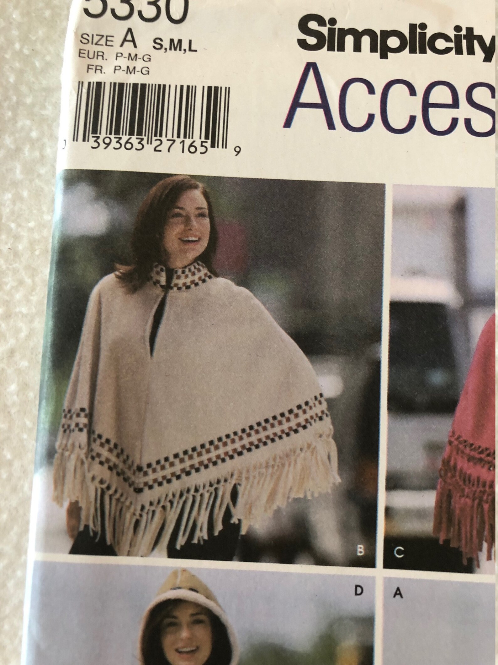Womans Cape and Poncho Patterns, Simplicity 5330 - Etsy