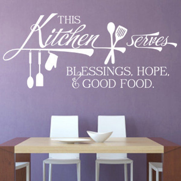 Kitchen Wall Decal - Etsy