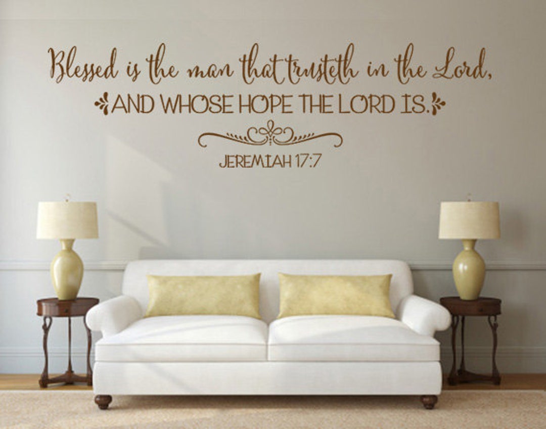 Religious Wall Quote. Blessed is the Man - CODE 188 - Etsy