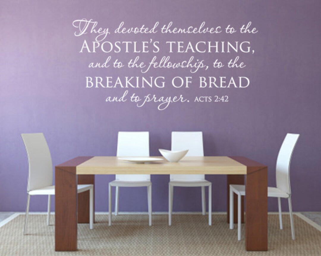 Christian Wall Decal . They Devoted Themselves CODE 198 - Etsy