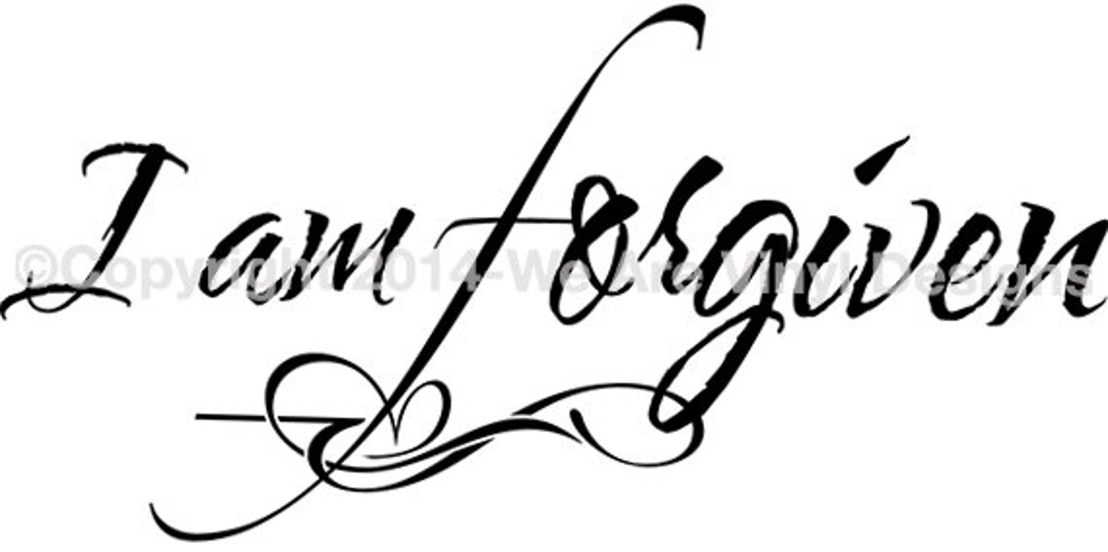 Christian Wall Decal. I'm Forgiven CODE 134 Scripture | Etsy