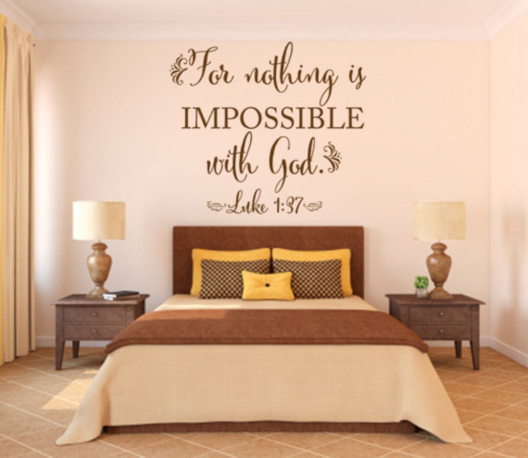 Christian Wall Decal. for Nothing is Impossible V1 CODE 213 - Etsy
