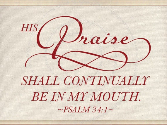 Scripture Wall Decal . His Praise CODE 185V2 | Etsy