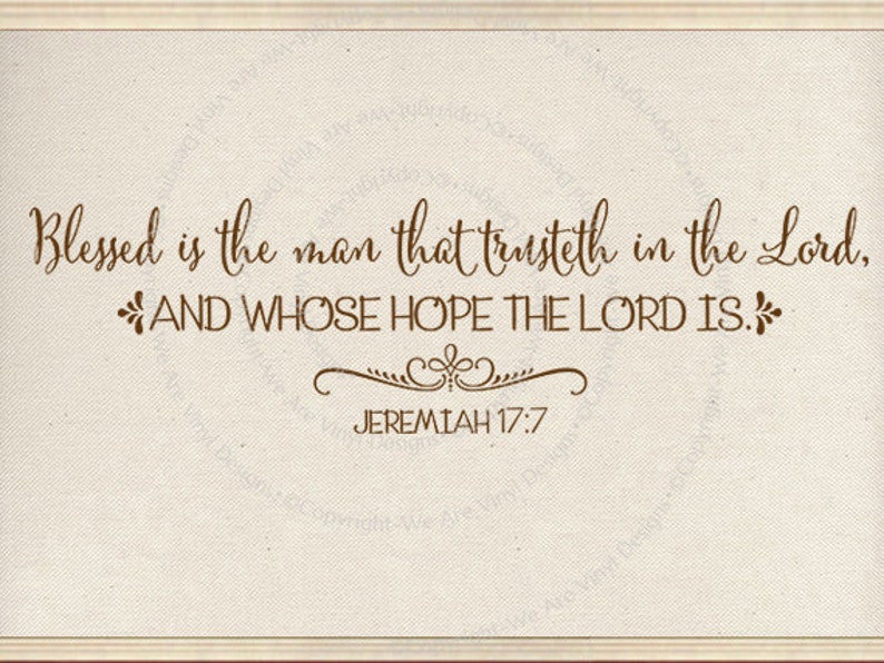 Religious Wall Quote. Blessed is the Man - CODE 188 - Etsy