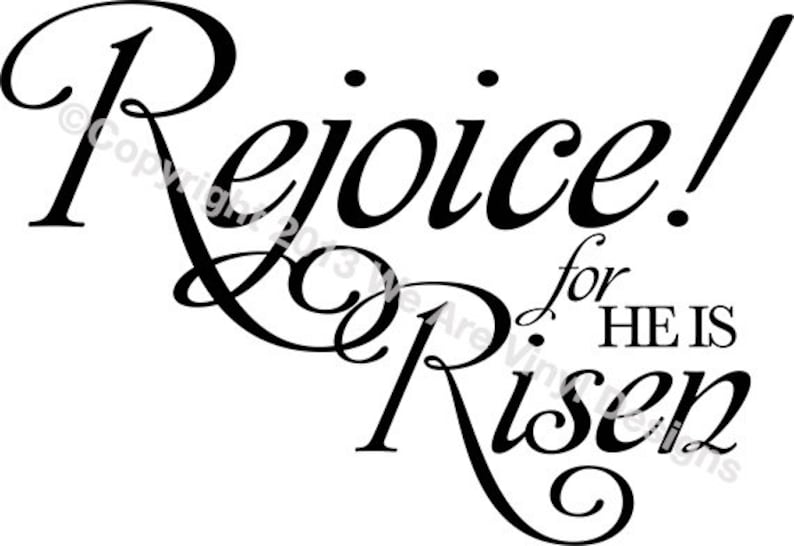 Religious Wall Decal. Rejoice-for He is Risen - CODE 120 - Etsy