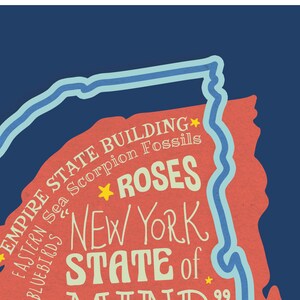 New York State Print, New York Art, New York Poster, New York Print - Etsy