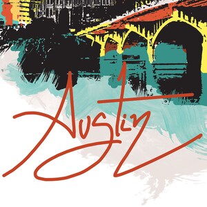 Austin Print, Austin Skyline, Austin Art, Austin Poster, Austin ...