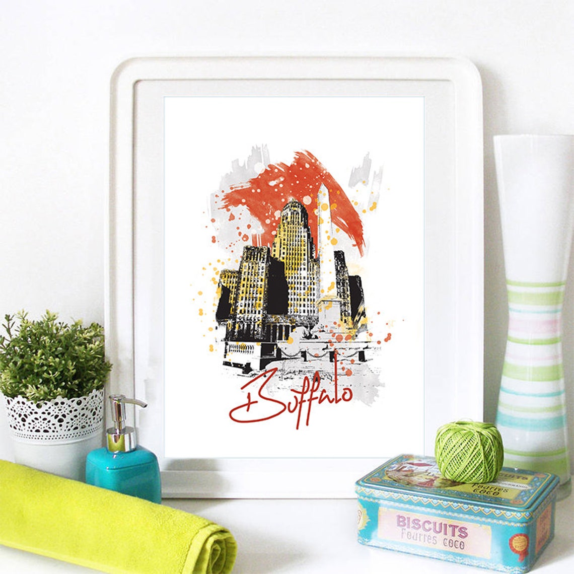 Buffalo Print Buffalo Skyline Buffalo Art Buffalo Poster - Etsy