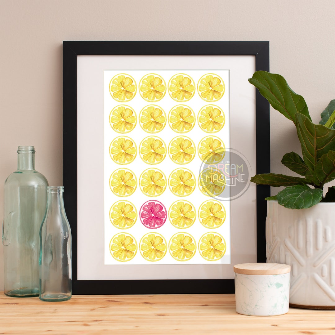 Pink Lemonade Motivational Art Print: Colorful Whimsical Poster - Etsy