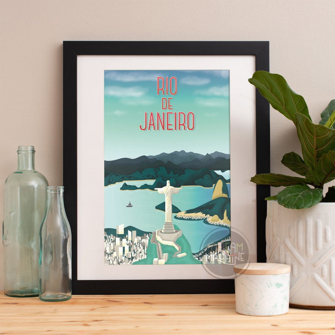 Rio De Janeiro Print, Rio De Janeiro Skyline, Rio De Janeiro Art, Rio ...
