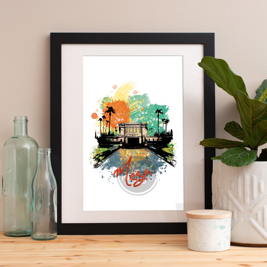 Mesa Print, Mesa Skyline, Mesa Art, Mesa Poster, Mesa Watercolor, Mesa ...