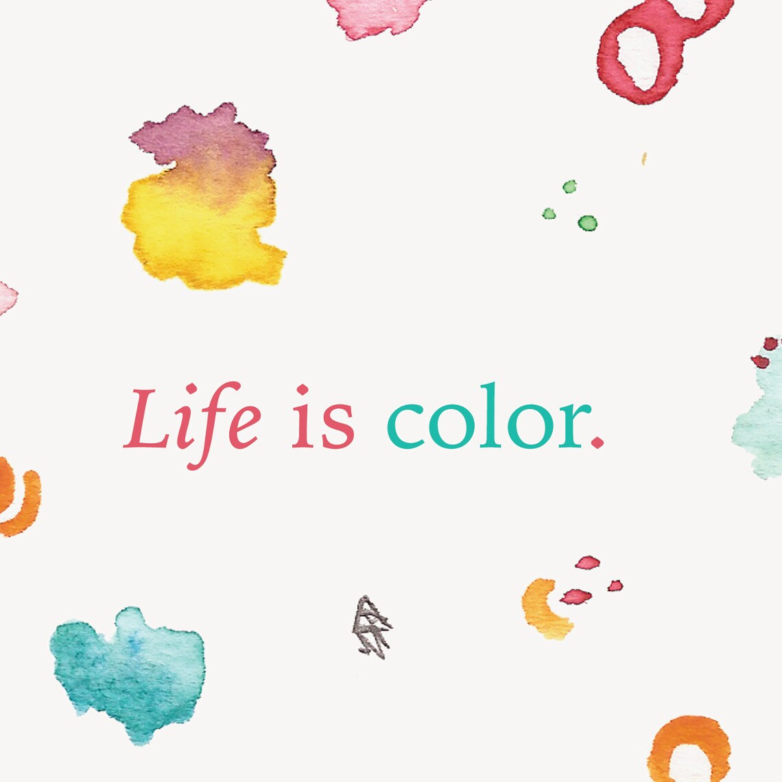 Motivational Poster Life is Color Inspirational Quote - Etsy