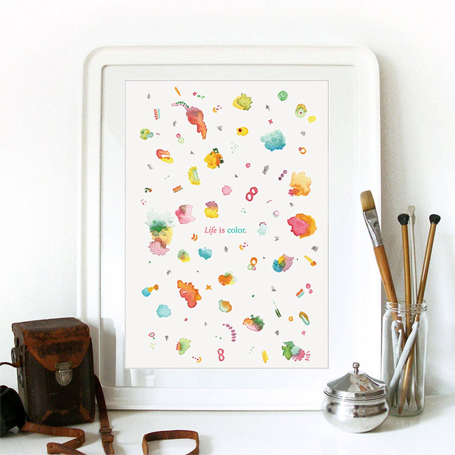 Motivational Poster Life is Color Inspirational Quote - Etsy