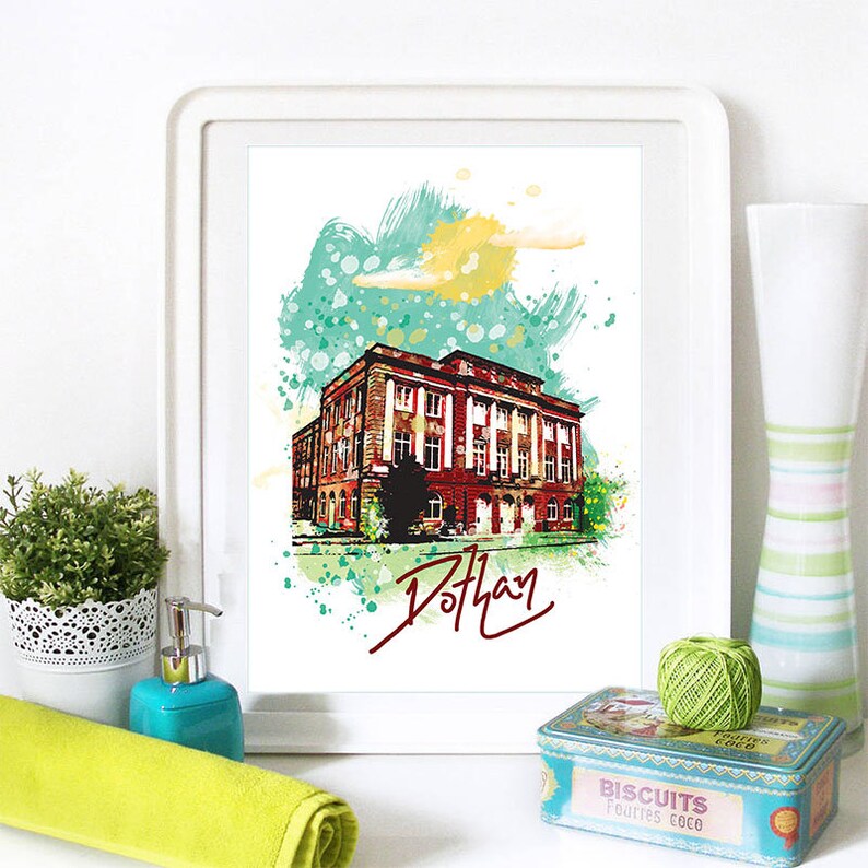 Dothan Print Dothan Skyline Dothan Art Dothan Poster | Etsy