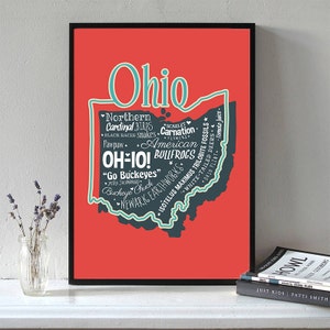 Ohio State Print, Ohio Art, Ohio Poster, Ohio Print - Etsy